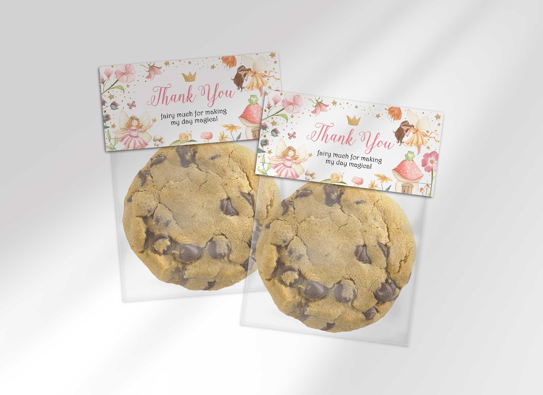 Pink Fairy Birthday Treat Bag Toppers – Helia Design Co.