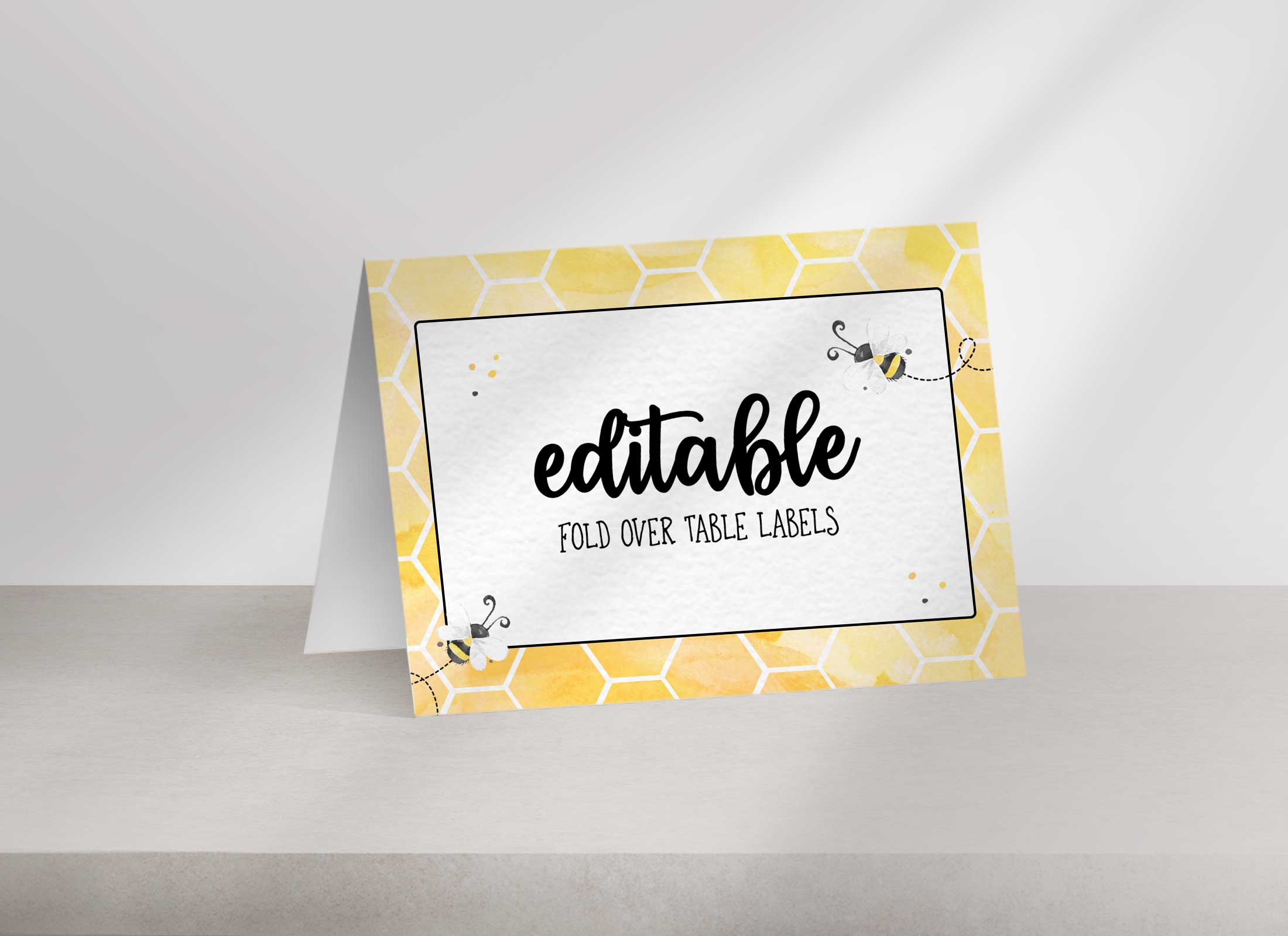 Editable Bumblebee Table Labels – Helia Design Co.
