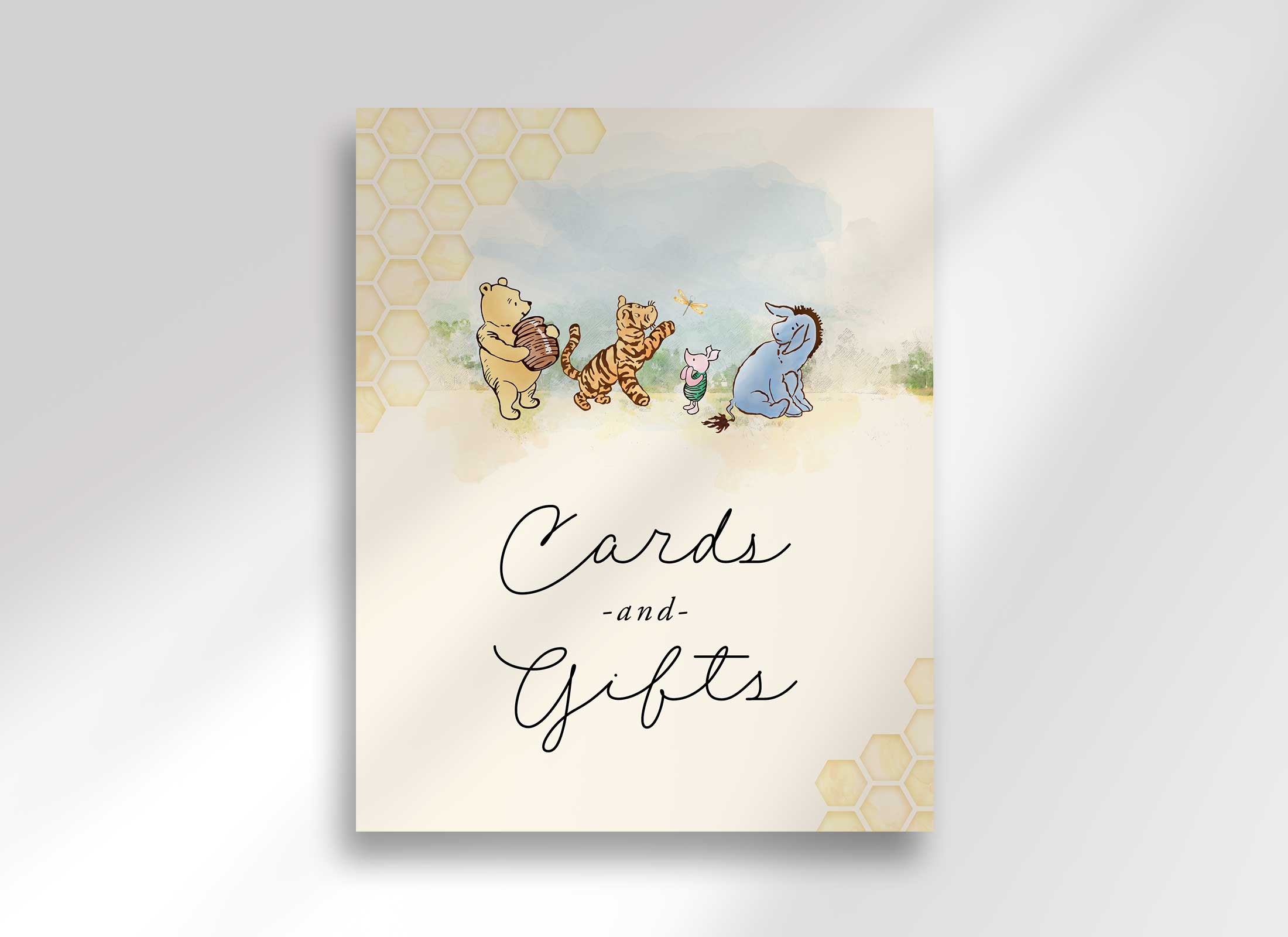 Classic Winnie the Pooh Cards and Gifts Sign – Helia Design Co.