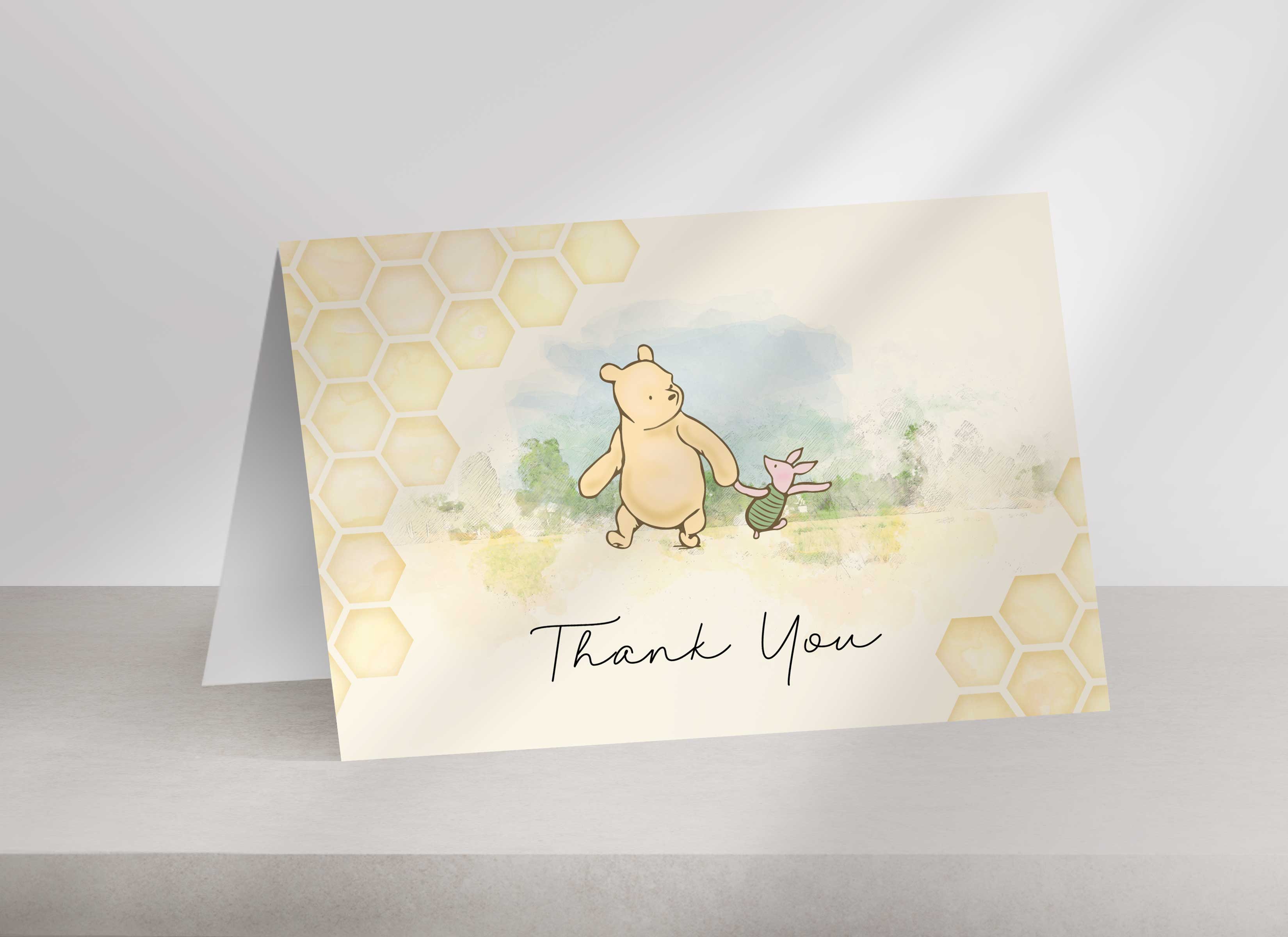 Classic Winnie the Pooh Thank You Card – Helia Design Co.