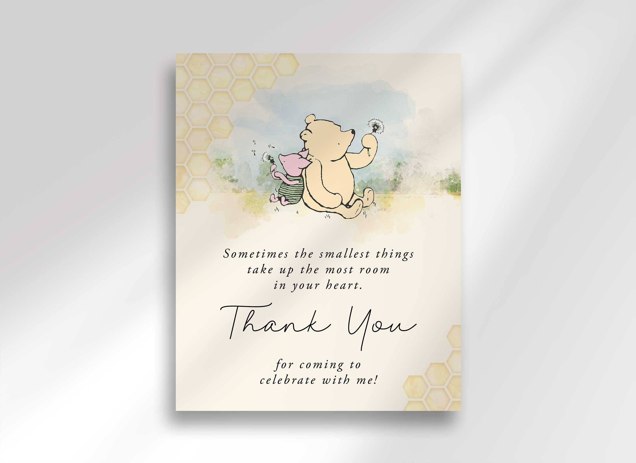 Classic Winnie the Pooh Thank You Sign – Helia Design Co.