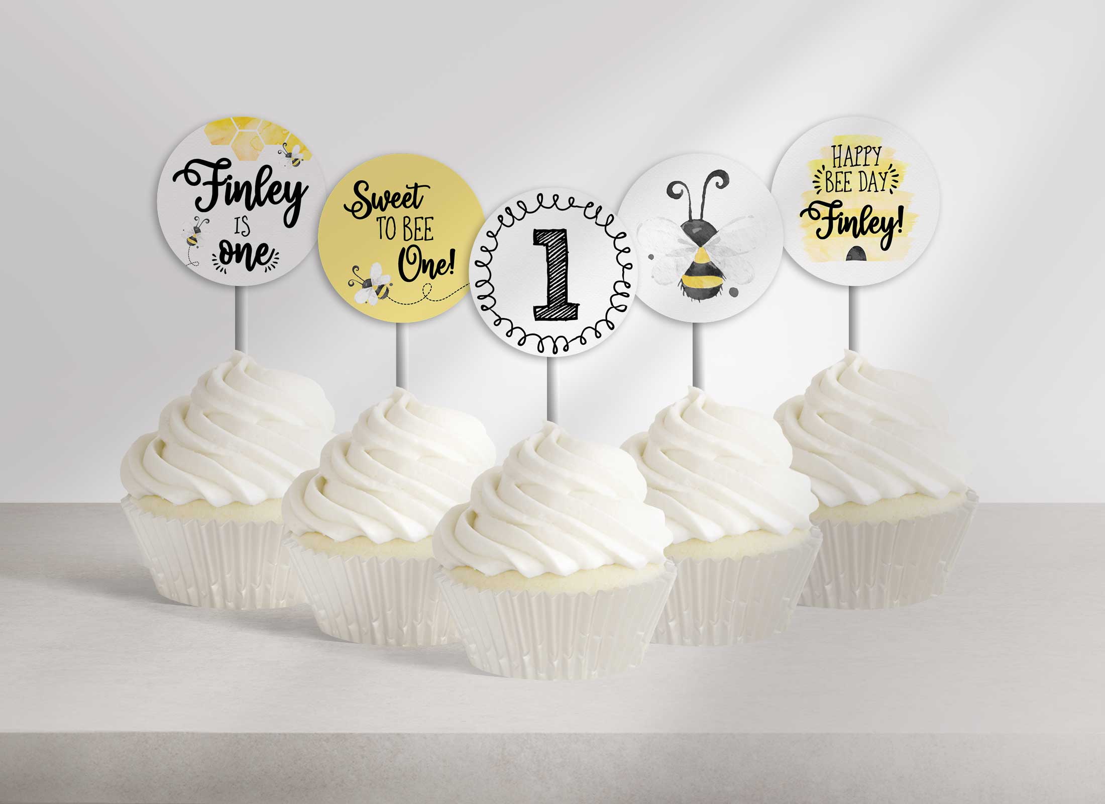Bumblebee Birthday Party Circles – Helia Design Co.