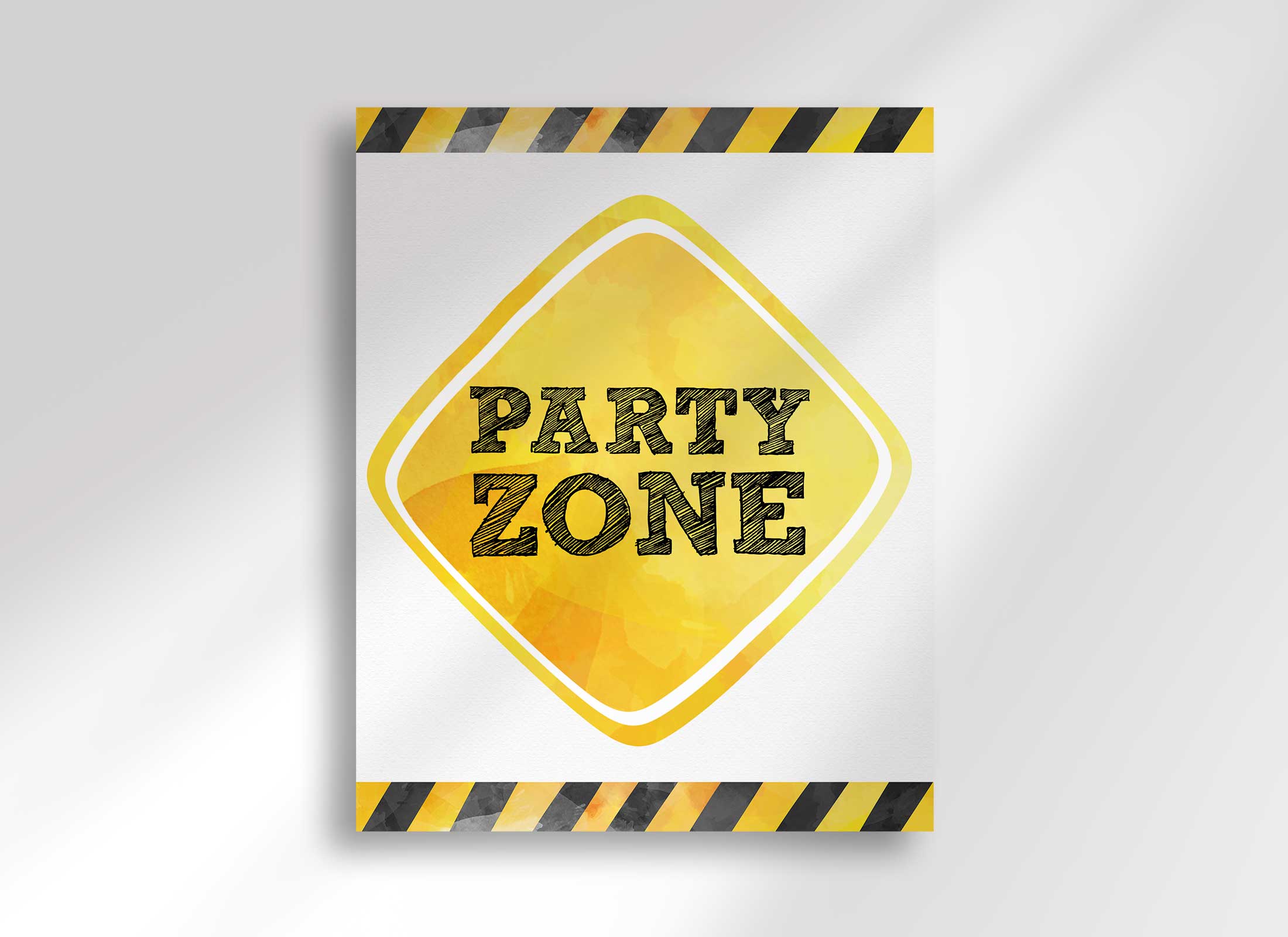 Construction Truck Party Zone Sign – Helia Design Co.