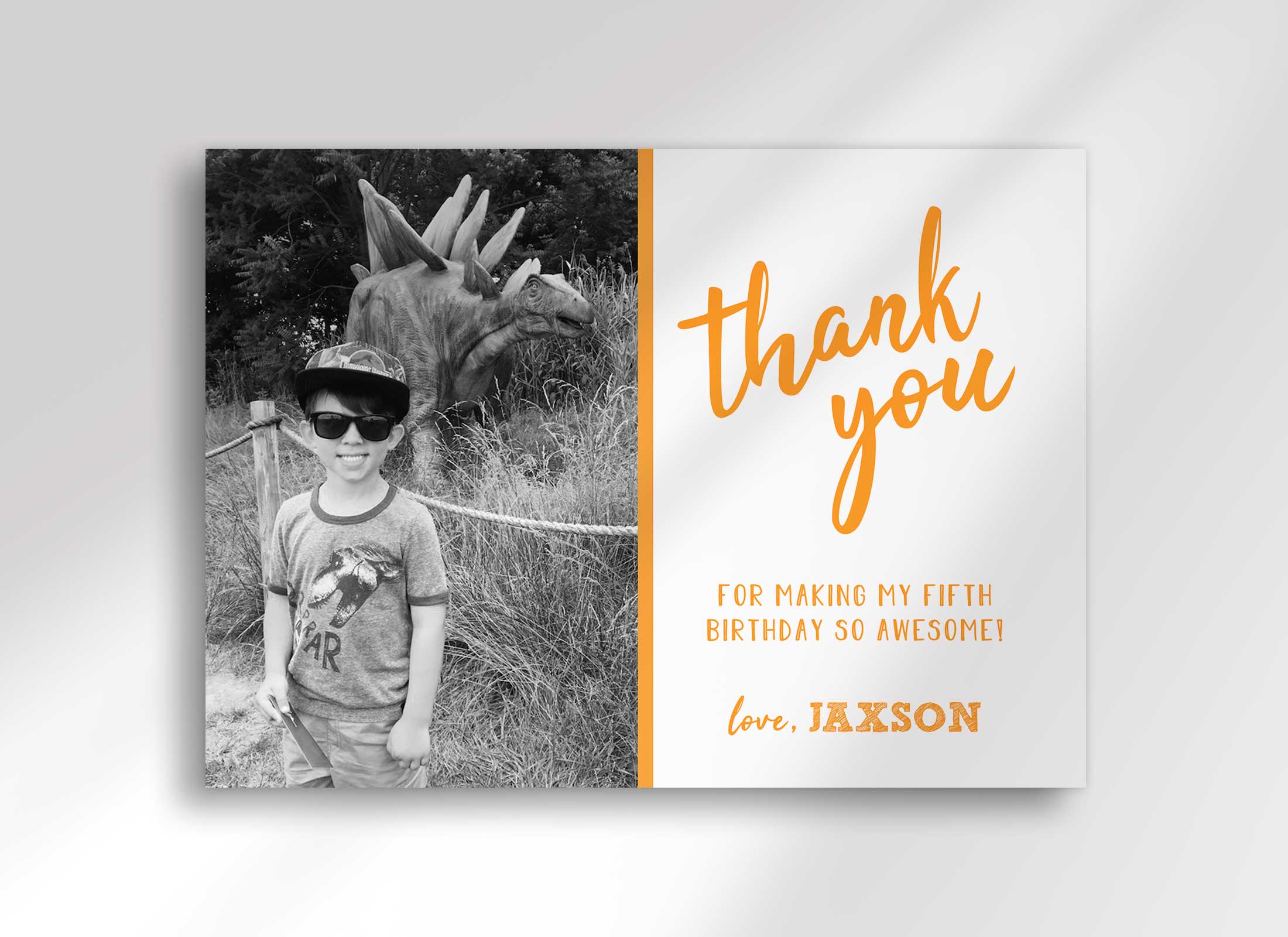 High Five Thank You Card Template with Photo – Helia Design Co.