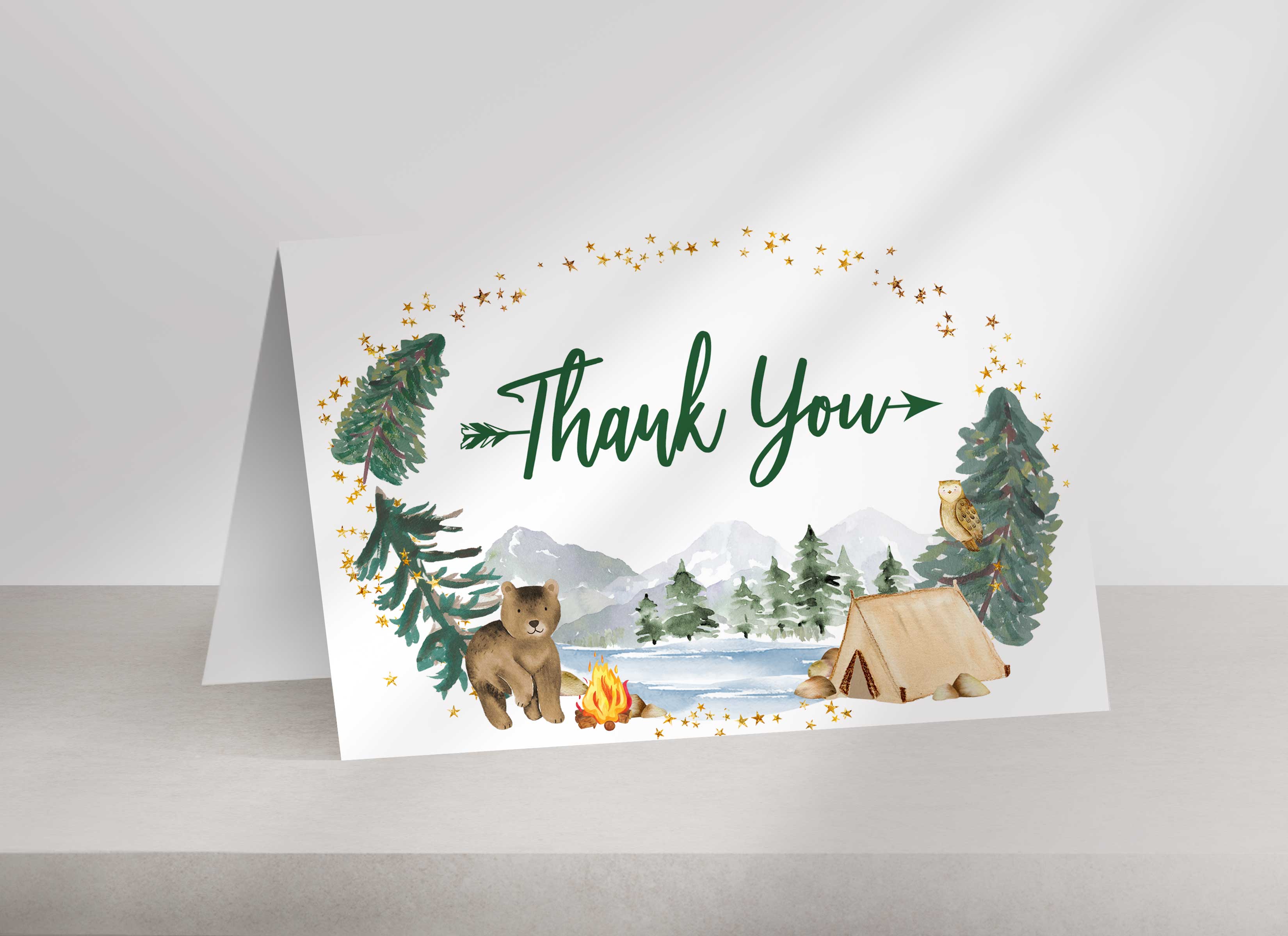 Little Explorer Fold Over Thank You Card Simple – Helia Design Co.
